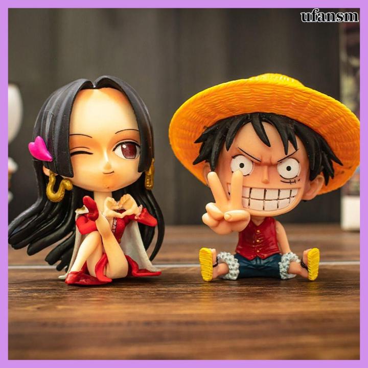 UFANSM Luffy Zoro Anime Figure Model Sanji One Piece Miniature Dolls ...
