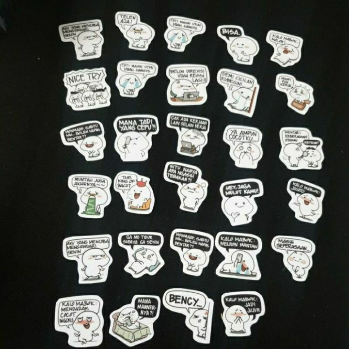Stiker Pentol / Stiker Quby seri kerja | Lazada Indonesia