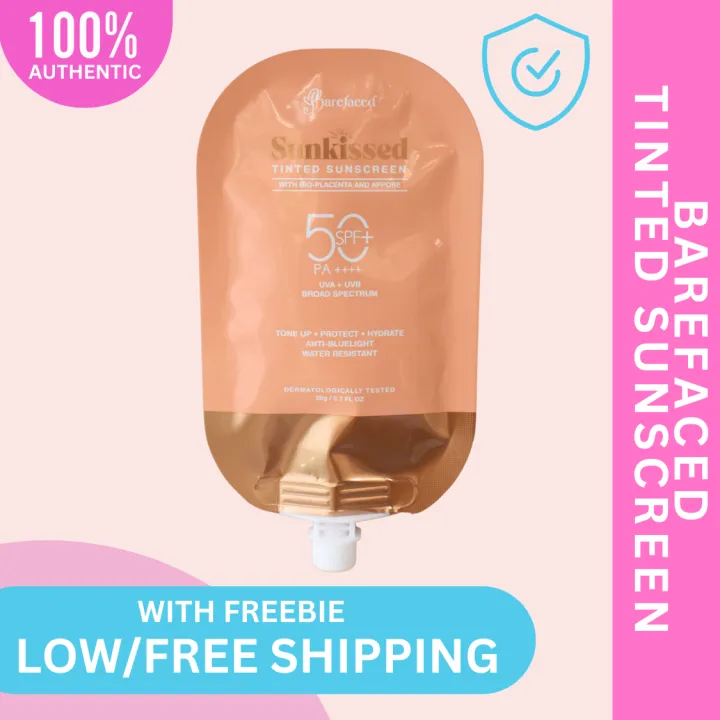 Barefaced Sunkissed Tinted Sunscreen SPF 50 sunblock face cream saku ...
