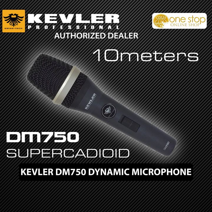 Kevler Original DM750 Precision Crafted Dynamic Microphone Mic with 10 ...