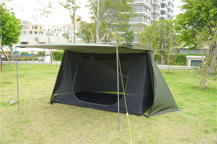 2 Men Baker Tent Bushcraft Tent 2 Person Double Layer Army Camping Tent ...