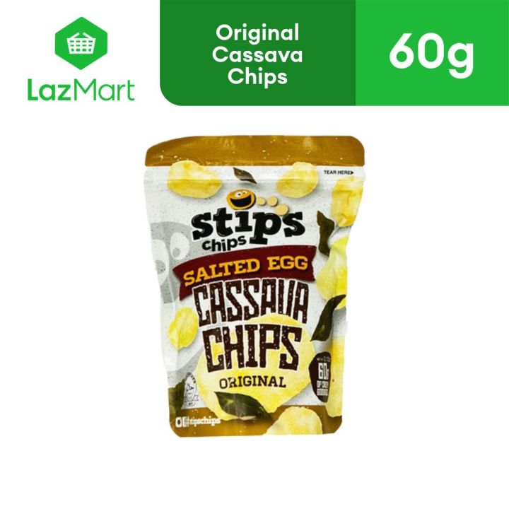 Stips Chips Salted Egg Cassava Chips Original 60g | Lazada PH