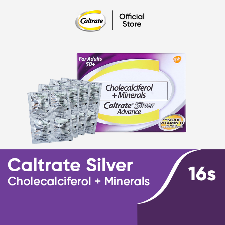 Caltrate Silver Advance Cholecalciferol + Minerals to Support Strong ...