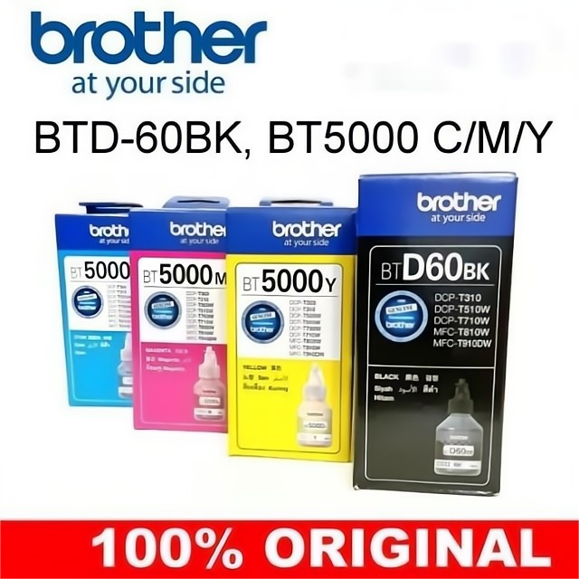 💥สินค้าพร้อมส่ง💥หมึกแท้ Brother BT-D60(BK) /BT-5000C, M, Y set 4 สี BK ...