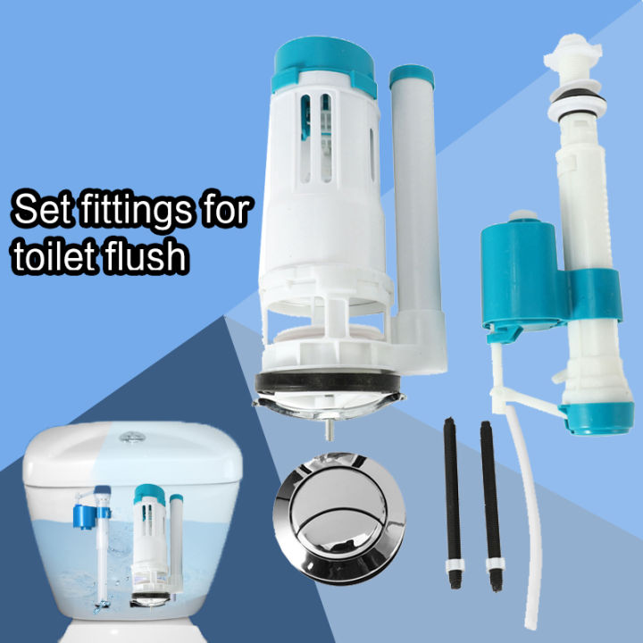 【24 hours delivery】Toilet Flush Set Fittings ECQ CISTERN FITTINGS Dual ...