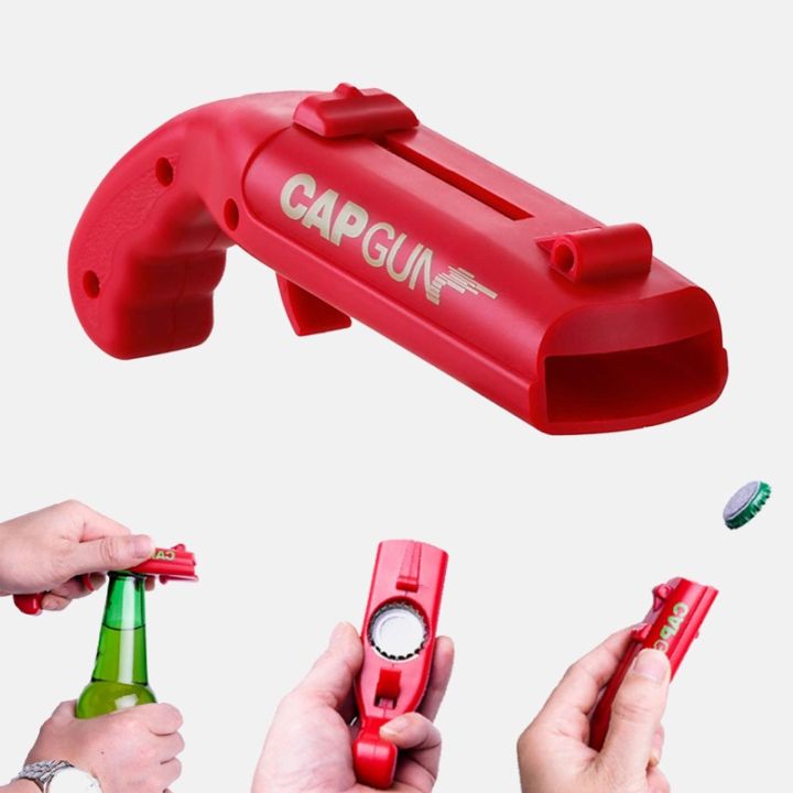 Capgun Beer Bottle Opener Creative Pistol Wine Gift Bottle Cap Launcher ...