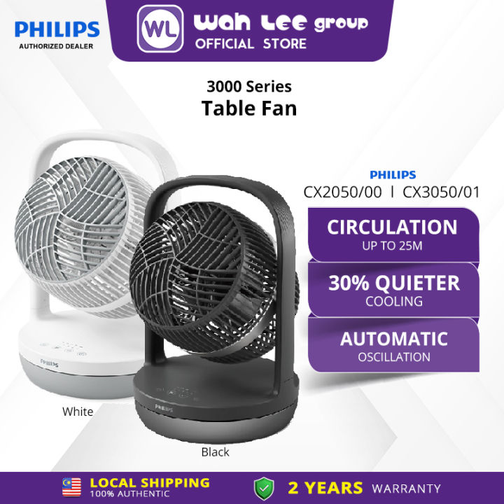 Philips Table Fan 3000 2000 series CX3050/01 with Automatic Oscillation ...