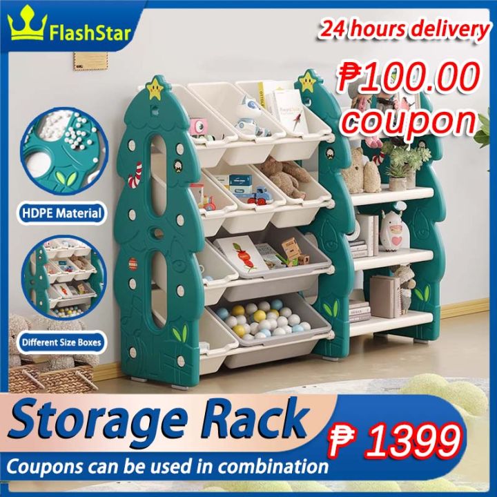 FlashStar Children's Toy Storage Rack Kid's Large Capacity Organizing ...