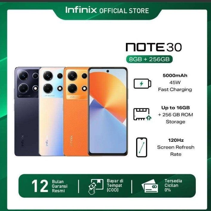 INFINIX Note 30 8/256GB - Up To 16GB 8/256 - SUNSET GOLD | Lazada Indonesia