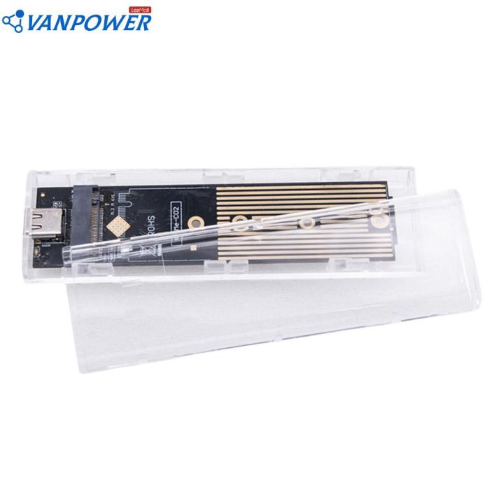 M.2 NVME PCIe NGFF M2 SSD External Enclosure Dual Protocol Solid State Drive Box USB3.1 Type C ...