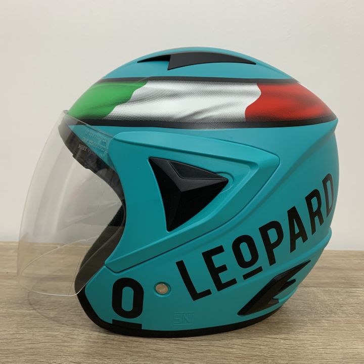 Helm JP13 Leopard (Hitam) Tosca Doff - Single Visor Kaca Clear ...