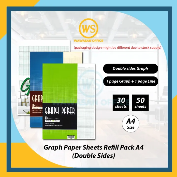 Graph Paper A4 / Kertas Graf A4 - 60gsm | 70gsm | Lazada