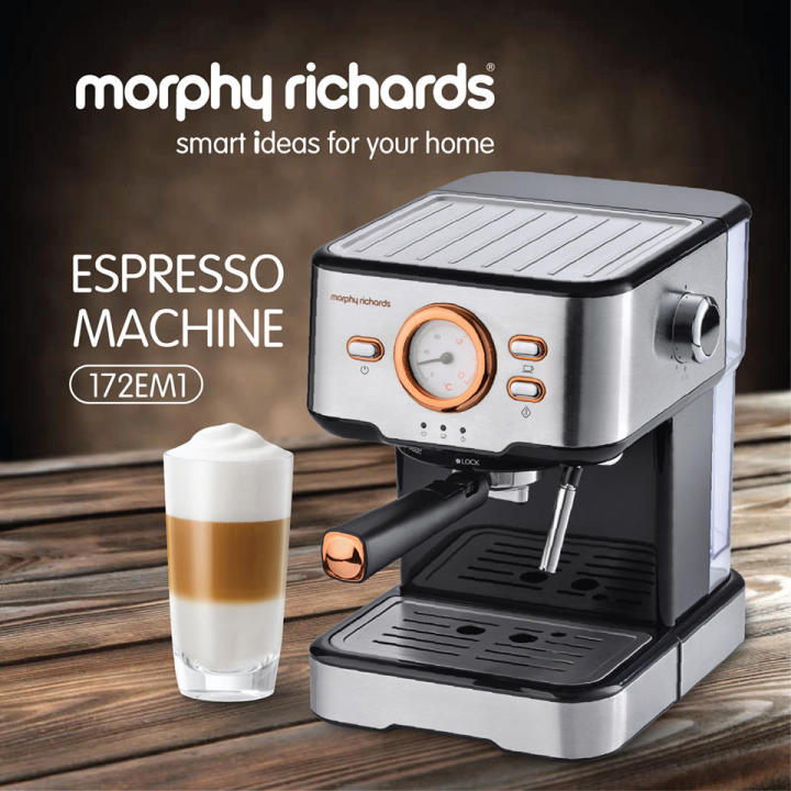 Morphy Richards 3-in-1 Expresso Coffee Machine | 172EM1 (Coffee Maker,Pembancuh Kopi,咖啡机) | Lazada