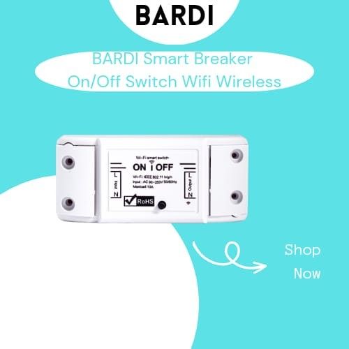 BARDI Smart BREAKER ON OFF Switch Wifi Wireless IoT Home Automation ...