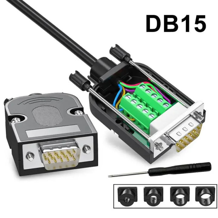 DB15 Solder-free VGA Connector Male Female HDB15-pin Plug Industrial ...