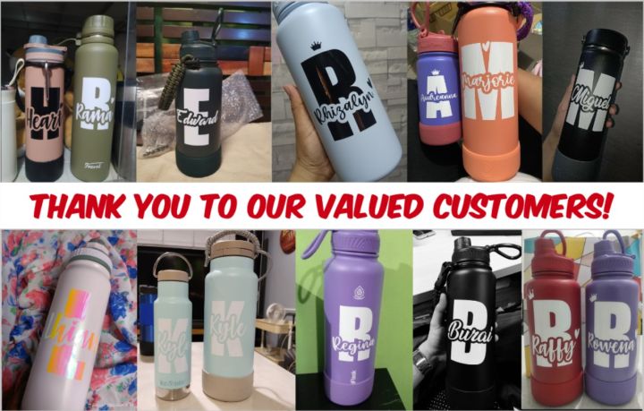 Personalized (1) Initial Name Sticker for tumbler|aquaflask|hydro flask ...