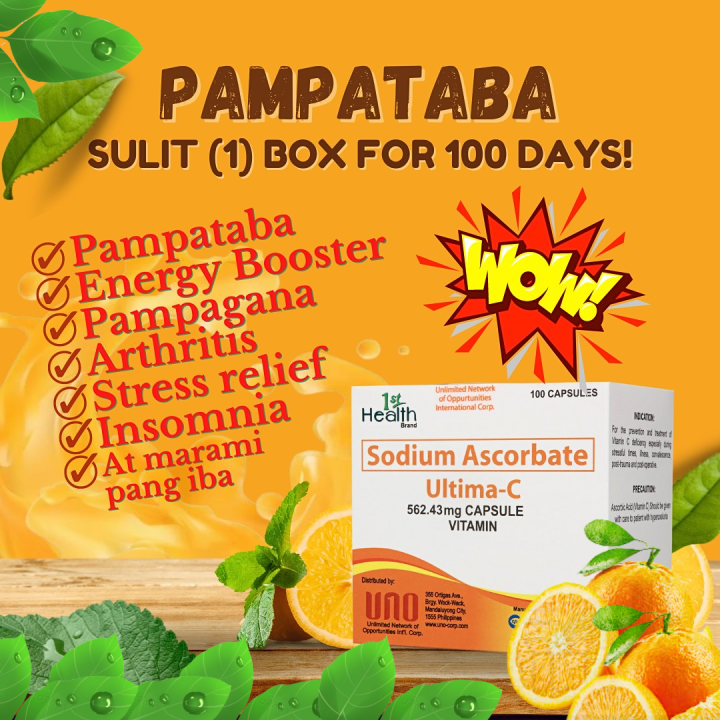 Ultima C Vitamin C Pampagana Kumain Pampataba 50 Capsule Pwede sa Bata ...