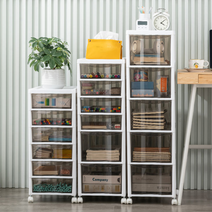 Storage cabinet drawer-type office multi-storey removable plastic shelf ...