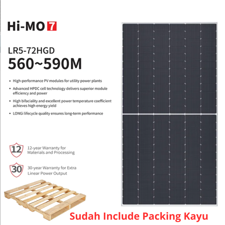 Panel Surya LONGi 580Wp Mono HPBC Halfcut Solar Module / Panel Surya ...