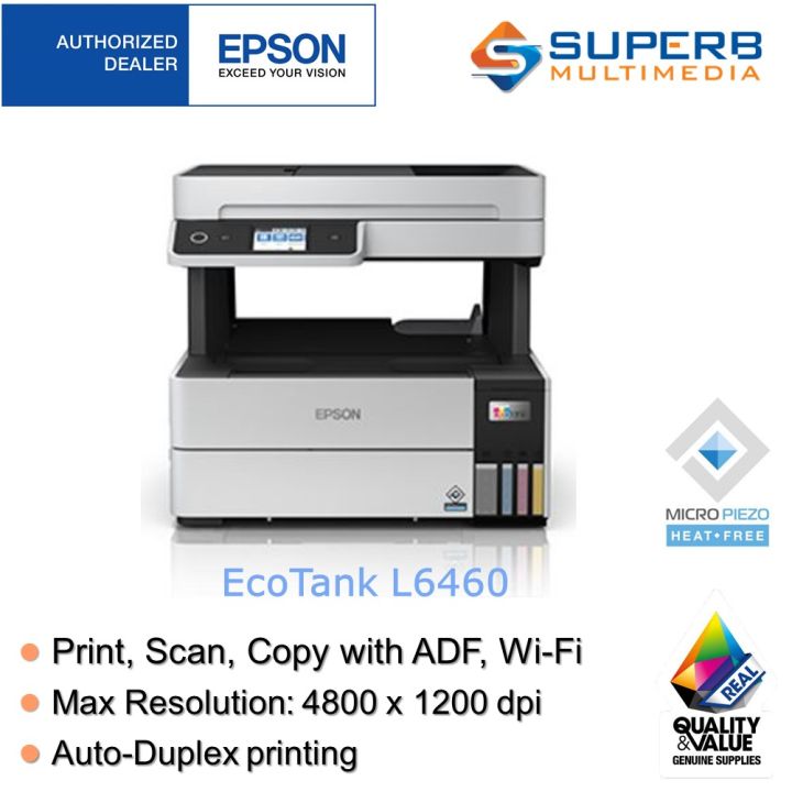 EPSON Eco Tank L6460 A4 Ink Tank Printer [Print, scan, copy with ADF ...