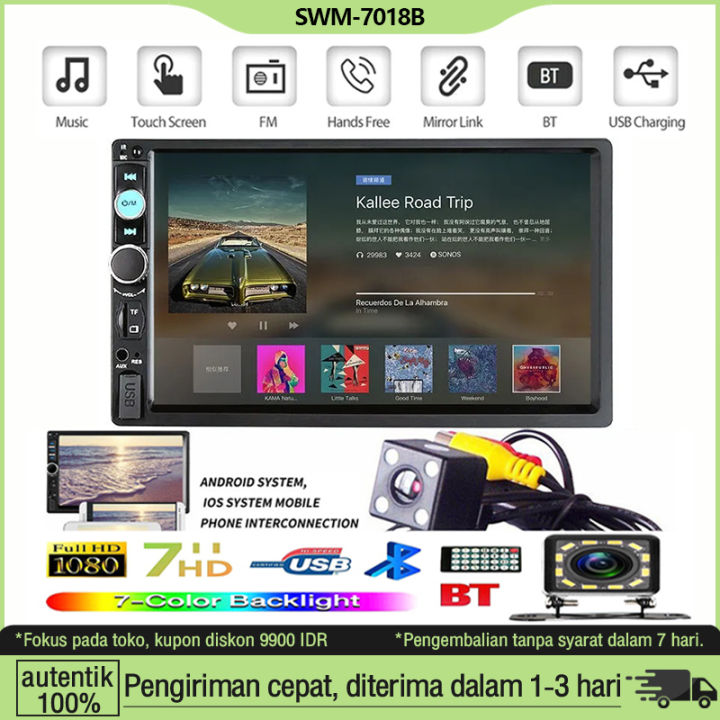 Mobil Radio Car MP5 Player Head Unit Double Din 7 Inch Screen Bluetooth ...