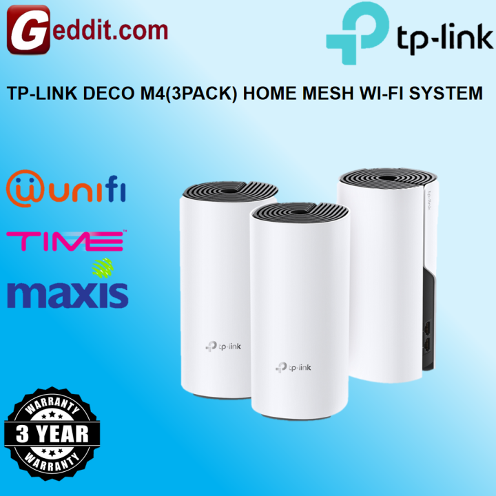 TP-LINK AC1200 DECO M4 (3-PACK) WHOLE HOME MESH WI-FI SYSTEM | Lazada
