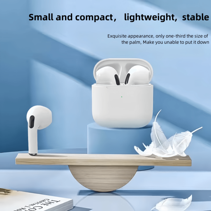 Mini wireless Bluetooth Pro4 fon telinga dengan mikrofon dan kawalan ...