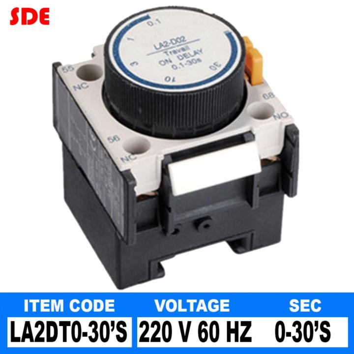 LA2-D 0-30 seconds Time delay Auxiliary contact block timer 30'S ...