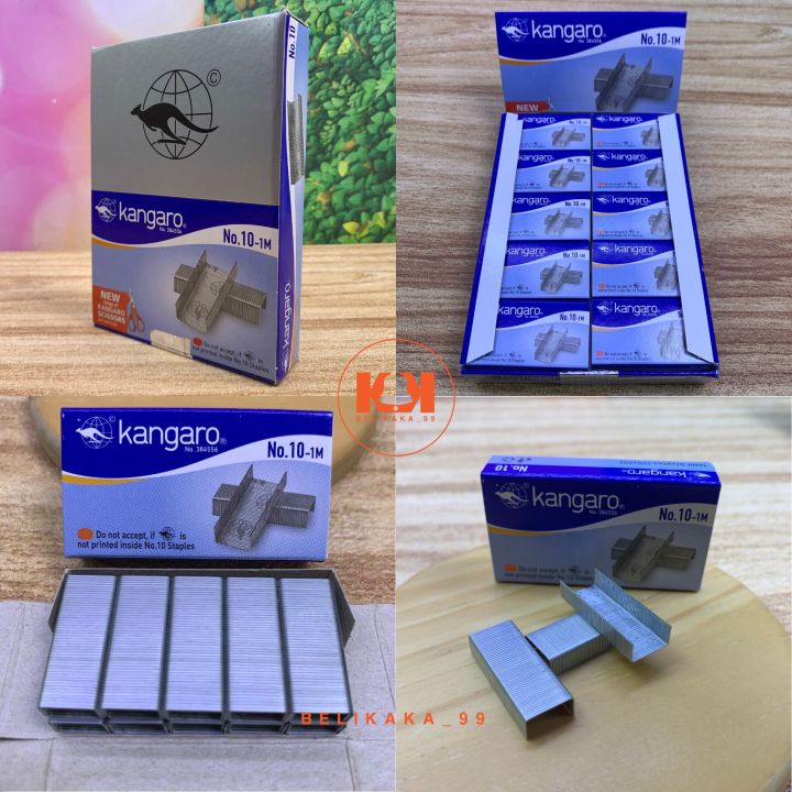 (1 PAK ISI 1000 PCS) ISI STAPLER MEREK KANGARO NO.10-1M / STAPLES ISI ...