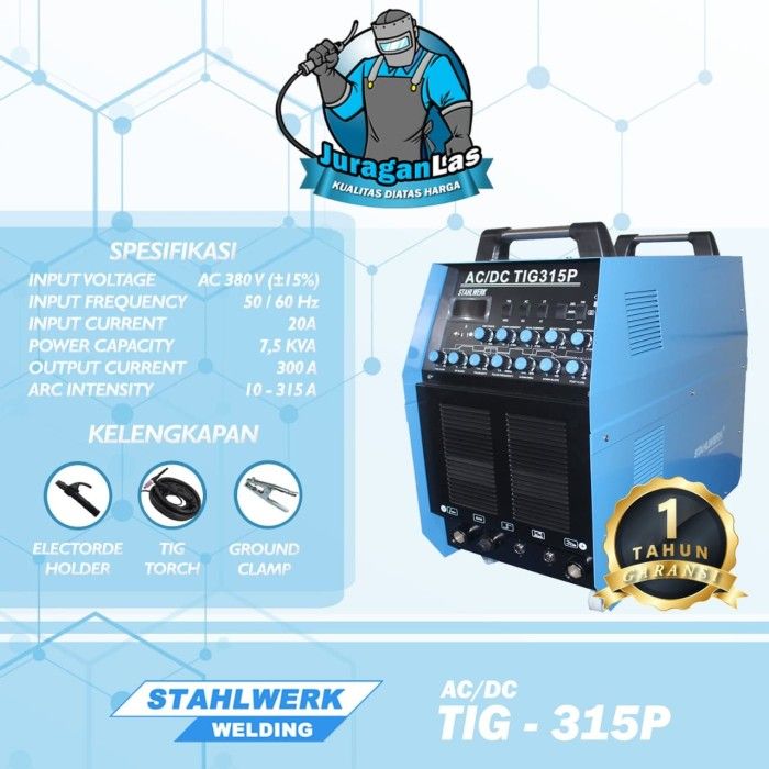 Stahlwerk TIG-315P AC/DC Mesin Las Argon TIG Pulse AC/DC 315A | Lazada ...