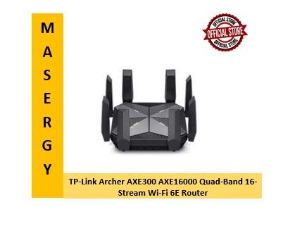 TP-Link Archer AXE300 AXE16000 Quad-Band 16-Stream Wi-Fi 6E Router ...