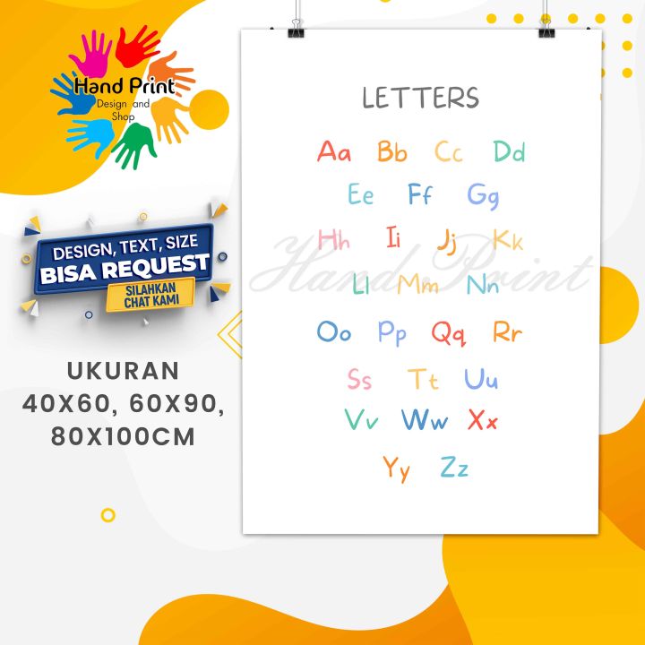 Cetak Spanduk Banner MMT Huruf Abjad Putih 80x100cm Bisa Request ...