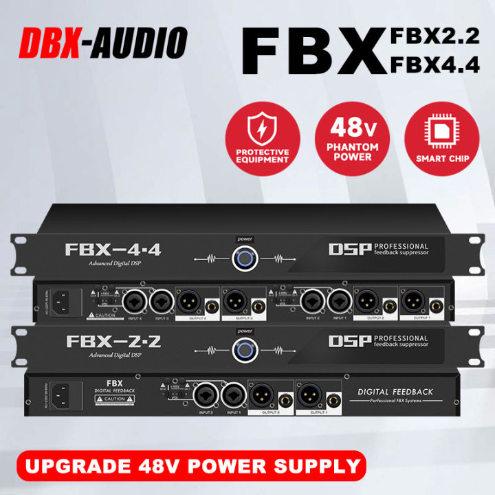 DBX-AUDIO FBX 2.2 / FBX 4.4 มืออาชีพต่อต้านเสียงหวีดหวิว Feedback ...