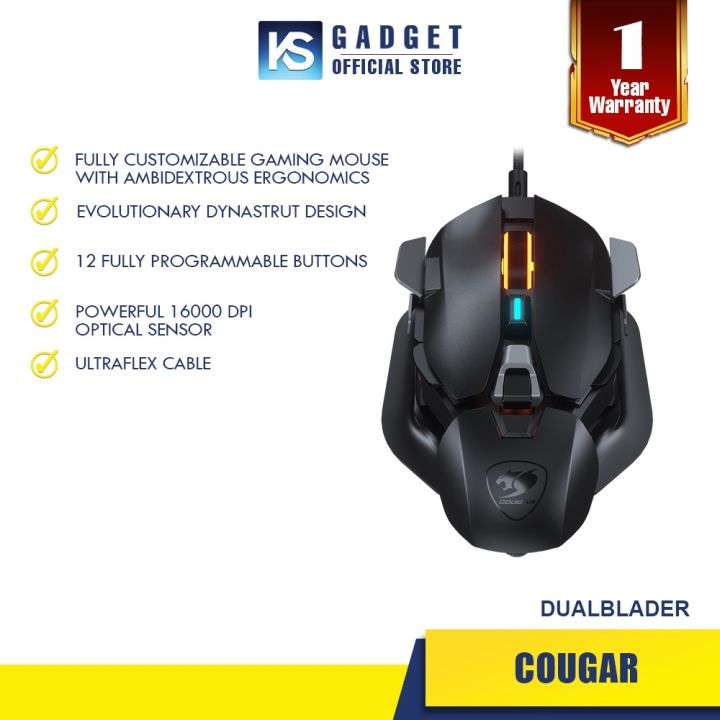 Cougar Mouse DualBlader Fully Customizable Gaming Mouse With ...