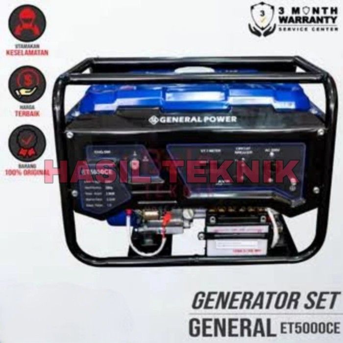 Mesin Genset GENERAL 5000 CE Generator Listrik 3000 Watt DOUBLE STATER ...