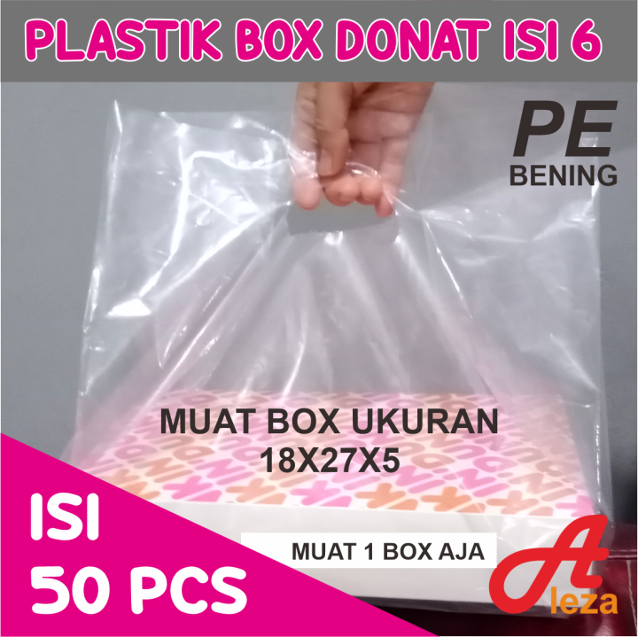 Plastik Box Donat isi 6 PE Muat 1 Box saja isi 50 Lbr | Lazada Indonesia