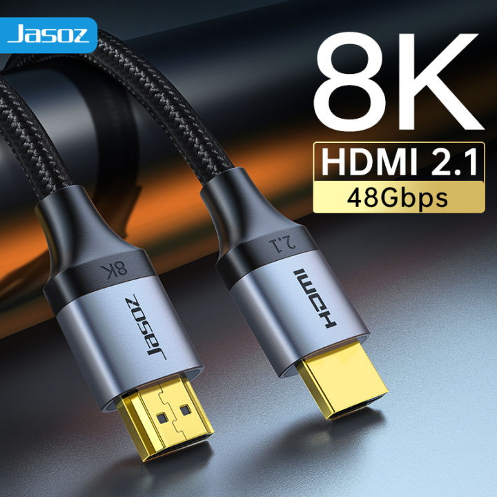 Jasoz HDMI 8K Cable 2.1 Laptop to TV 8K HDMI to HDMI Cable 4K 120Hz 3D ...