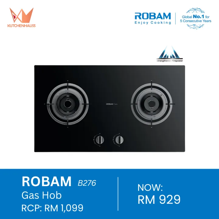 ROBAM - 76cm Built-in 2 Burners Gas Hob | B276 | Lazada