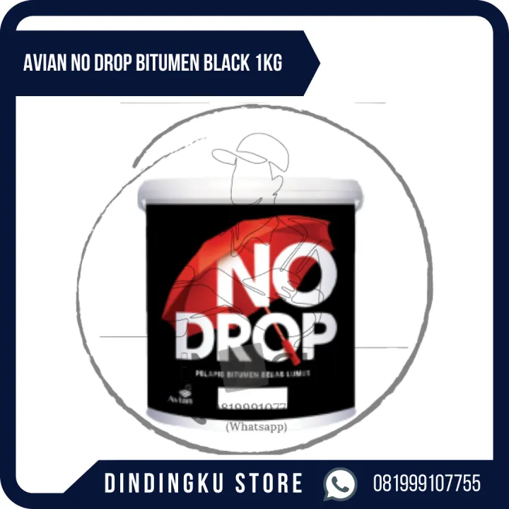 Avian No Drop Bitumen Pelapis Bitumen Anti Lumut Black 1Kg | Lazada ...