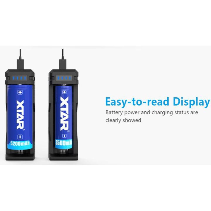 XTAR SC1 fast charger Li-ion battery charger for 18650 21700 Battery ...
