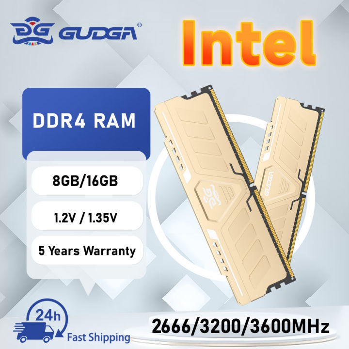 GUDGA DDR4 Memory Ram 8GB/16GB/32GB 2666mhz 3200mhz 3600mhz 1.2V/1.35V ...