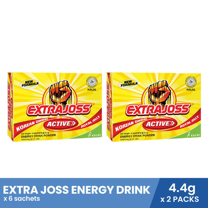 EXTRA JOSS Energy Drink 4g x 6 sachets x 2 packs, power drink, ginseng ...