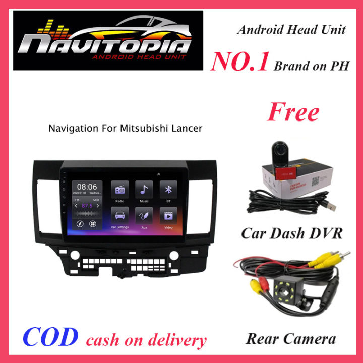 NAVITOPIA Android 11 Car GPS Navigation for Mitsubishi Lancer 2007 2008 ...