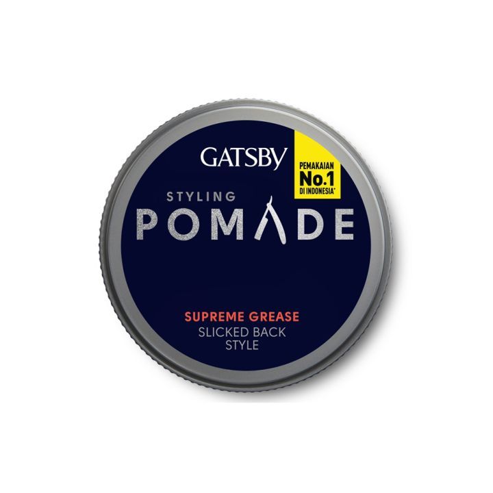 GATSBY Styling Pomade Minyak Rambut Pria Supreme Grease 30 ml dan 80 ml ...