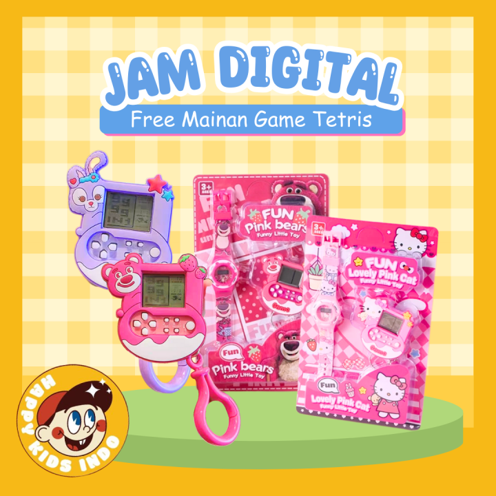 Jam Tangan Anak Digital Funny Toy Free GAME TETRIS Mini Motif Sanrio ...
