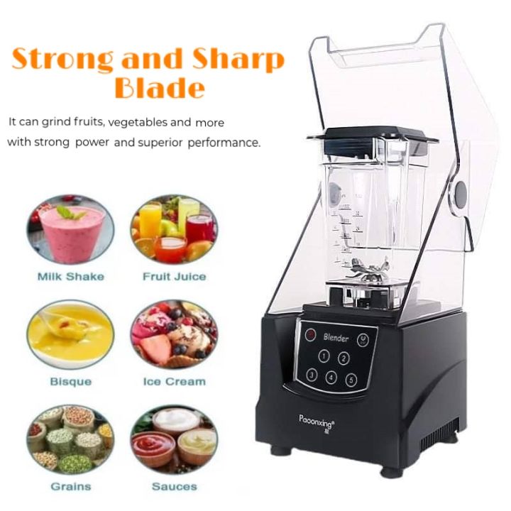 Commercial Blender with Cover for Smoothie Shake Juice | Lazada PH