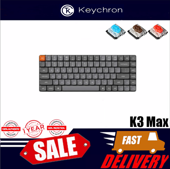 Keychron K3 Max QMK/VIA Wireless Custom Game Mechanical Keyboard ...