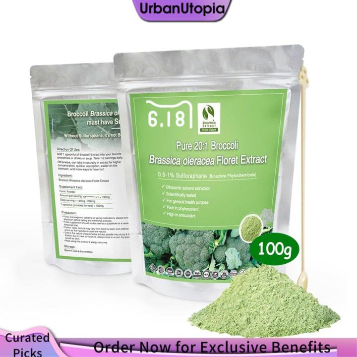 UrbanUtopia High Protein Broccoli Extract Powder 100g Great for Boost ...