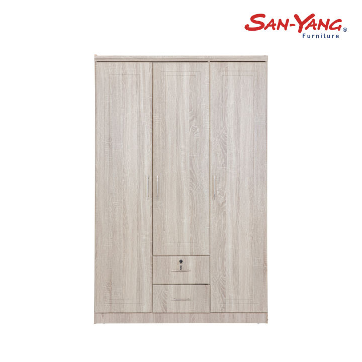 San-Yang Wardrobe Cabinet 108123 Light Walnut | Lazada PH