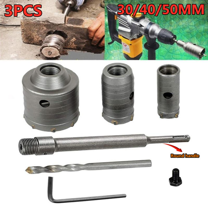 Concrete Hole Saw Kits SDS Plus Shank Wall Hole Cutter Cement Drill Bit ...